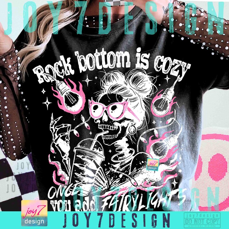 Sarcastic Rock Bottom Funny Skeleton PNG Snarky Humor Trendy Womens ...