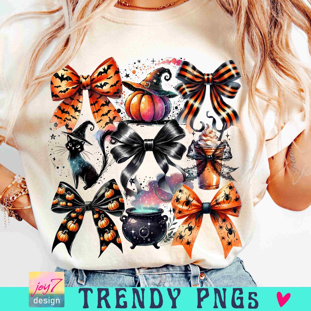Coquette Halloween PNG Halloween Coquette Bow Spooky Season Png Retro ...