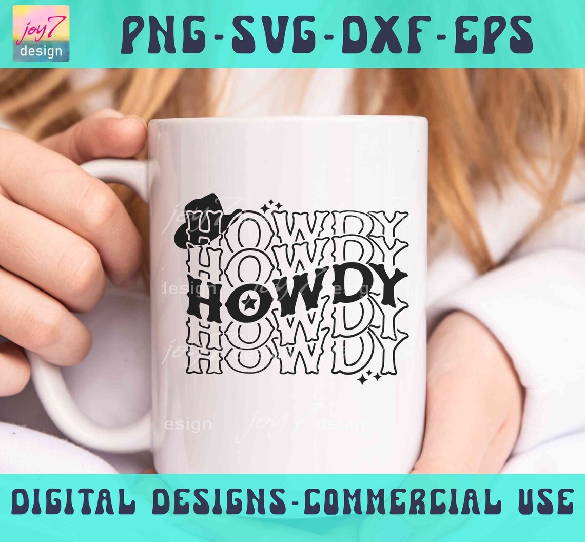 Howdy Svg Stacked Wavy Howdy Svg Cowboy Svg Western Font - Etsy Ireland