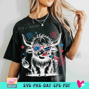 4th July Heifer SVG PNG Retro Fourth of July Svg Funny 4th of July Svg ...