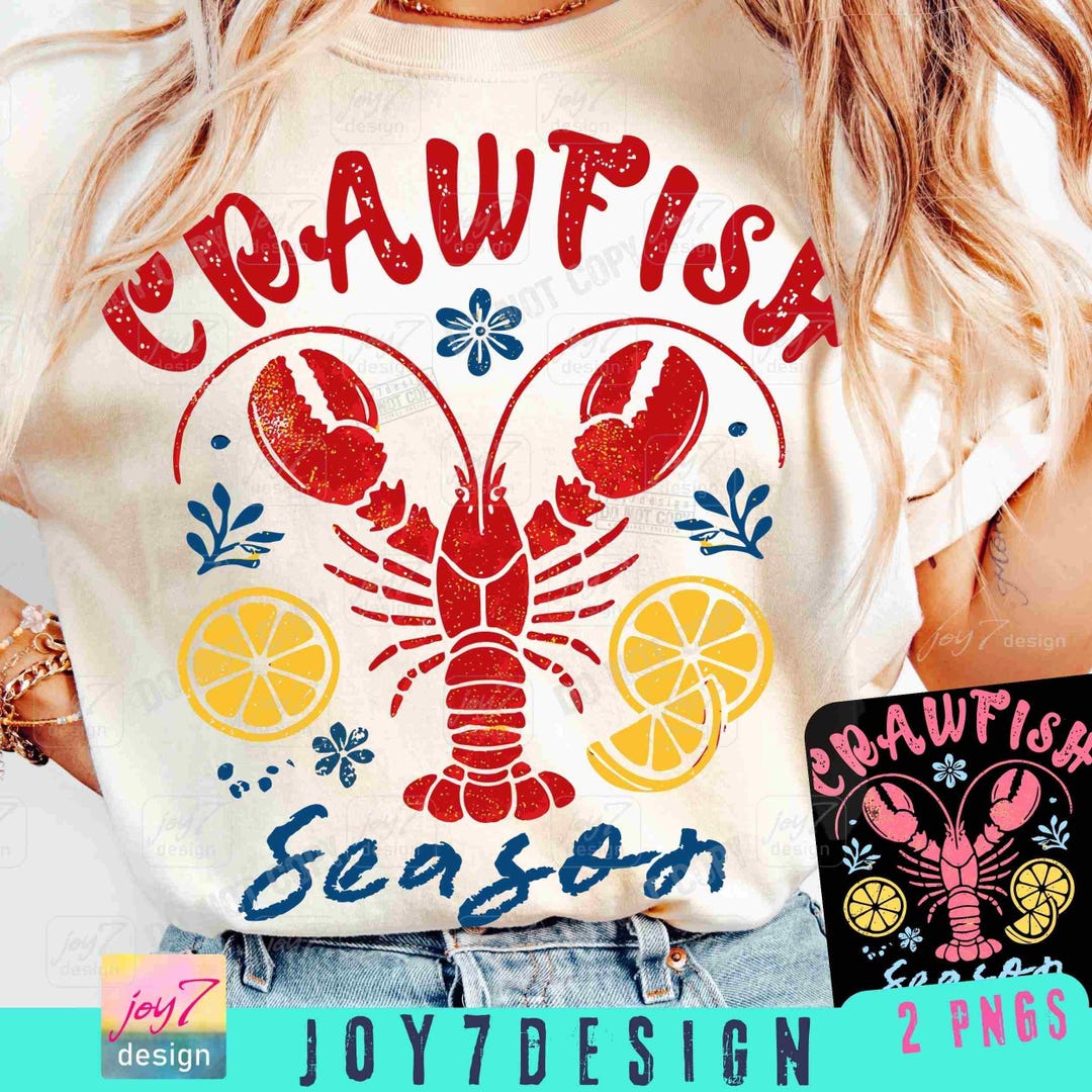 Crawfish Season PNG Retro Crawfish Png Funny Summer Crawfish Vintage Shirt Design Crawfish ...