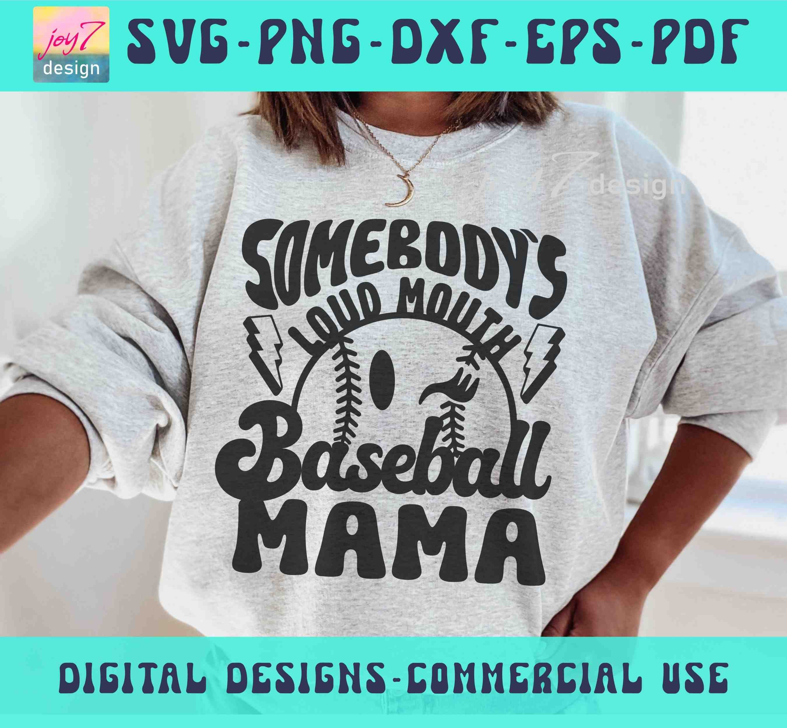 Somebodys Loud Mouth Baseball Mama Svg Png Baseball Mom Png Etsy Uk