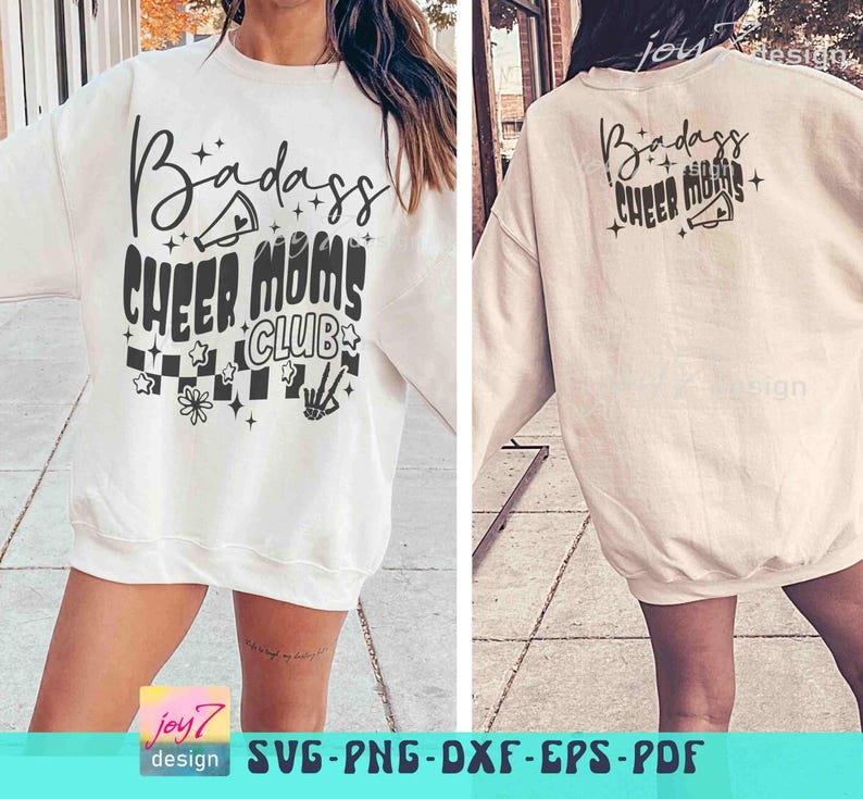Badass Cheer Moms Club SVG PNG Cheer Mom Svg Cheer Mom Shirt Png Moms ...