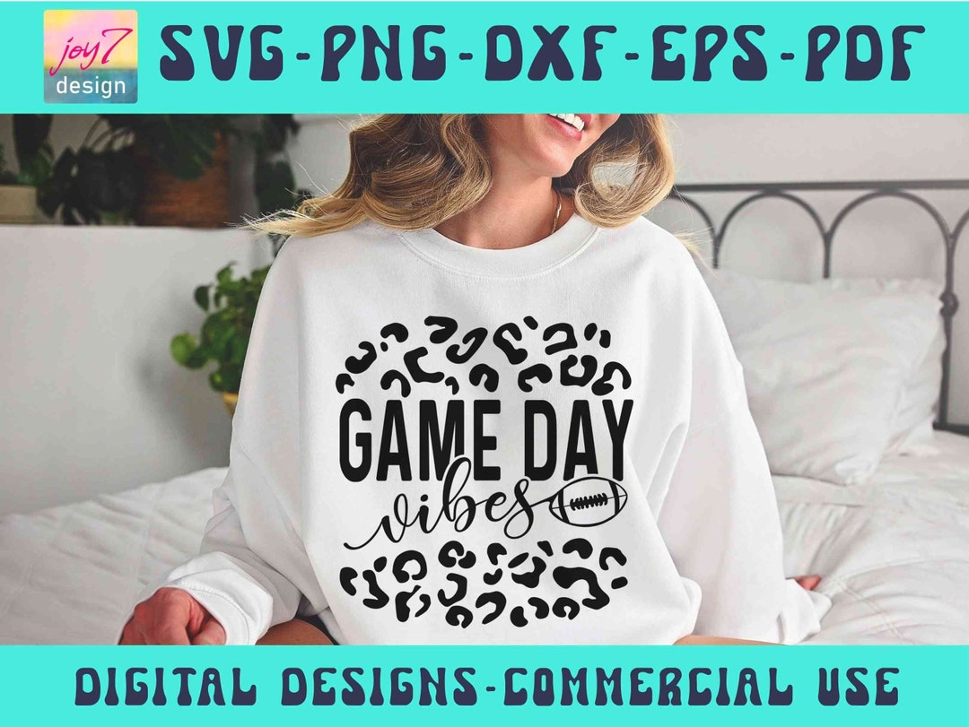 Game Day Vibes SVG PNG Pdf POD, Game Day Svg, Leopard Cheetah Print ...