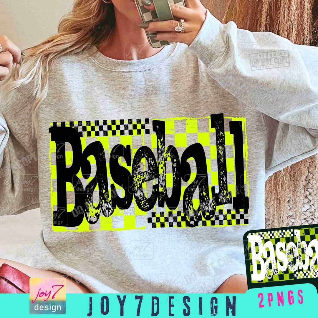 Baseball Retro Checkered PNG Trendy Baseball Design Retro Baseball Team ...