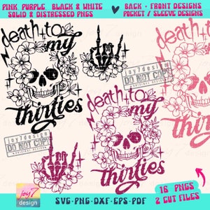 40th Birthday SVG PNG Fortieth Birthday Shirt Svg Death to My Thirties ...