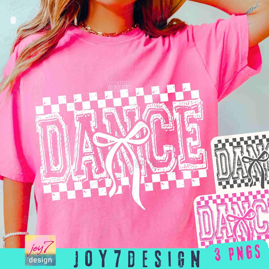 Dance Coquette Bow Retro Checkered Dance Competition PNG Coquette Dance ...