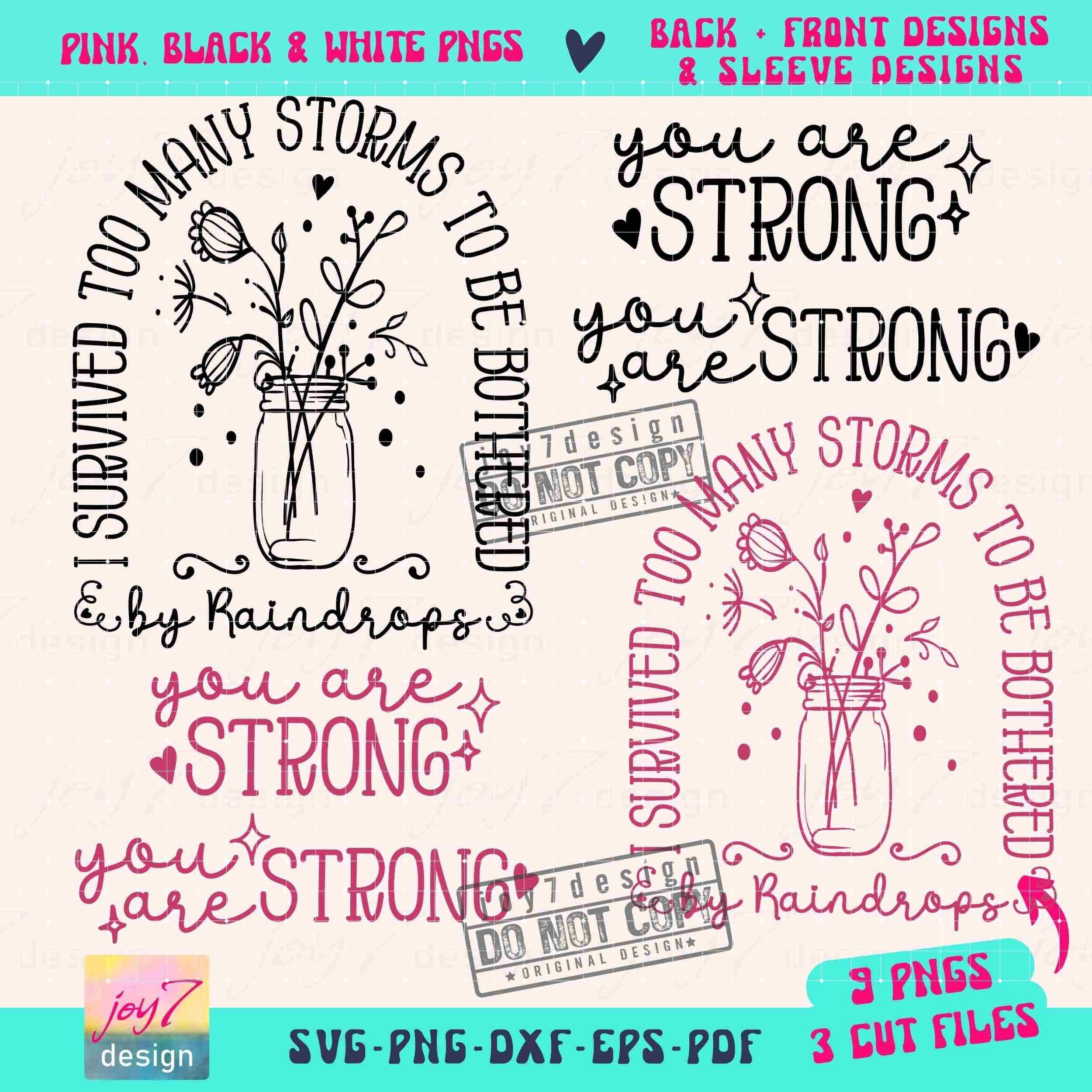 I Survived Too Many Storms Positive Aesthetic SVG PNG Strong Woman Boho ...