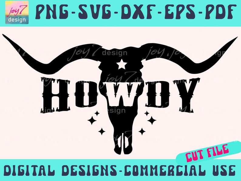 Howdy SVG PNG Cut File Howdy Bull Skull Svg Howdy Cow Skull - Etsy Ireland