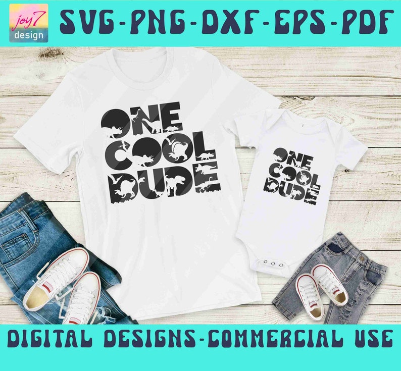 One Cool Dude SVG PNG Dad and Son Matching Shirts Png Svg - Etsy