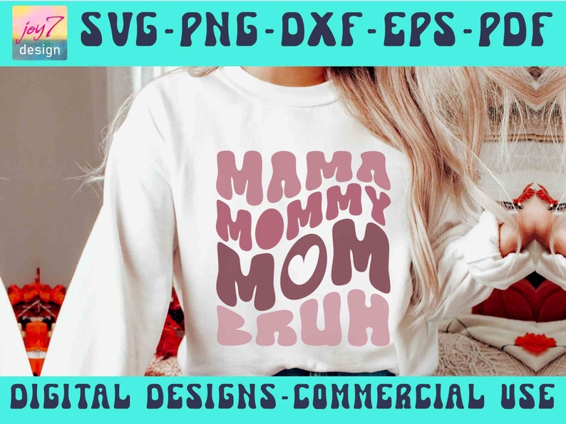 Mama Mommy Mom Bruh Svg Png Dtg Cut File Funny Mom Etsy Ireland