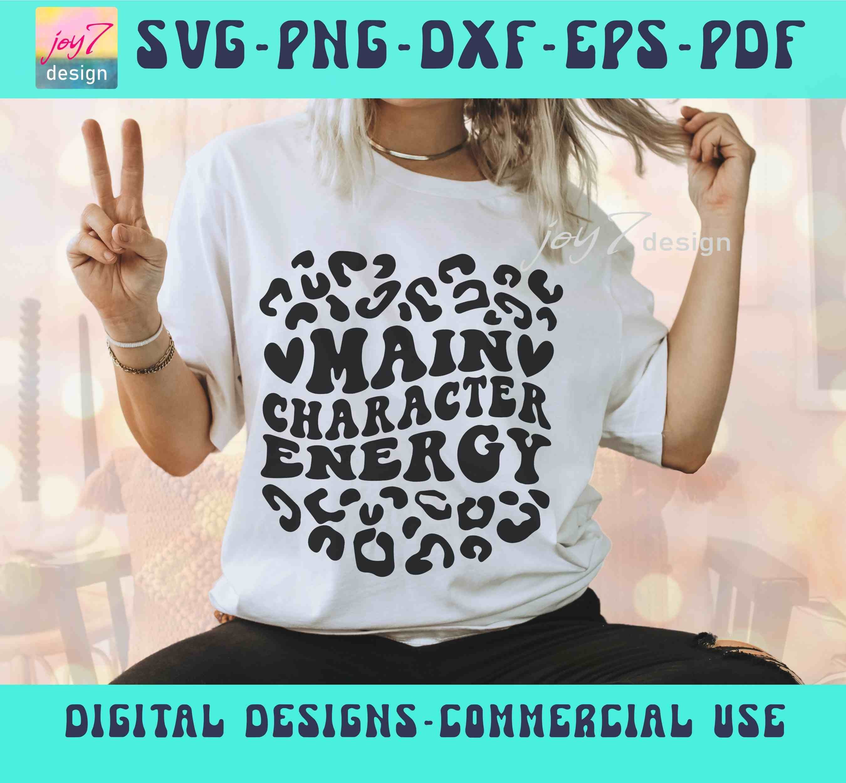 Energy SVG PNG Main Character Energy Anxiety Svg Leopard - Etsy