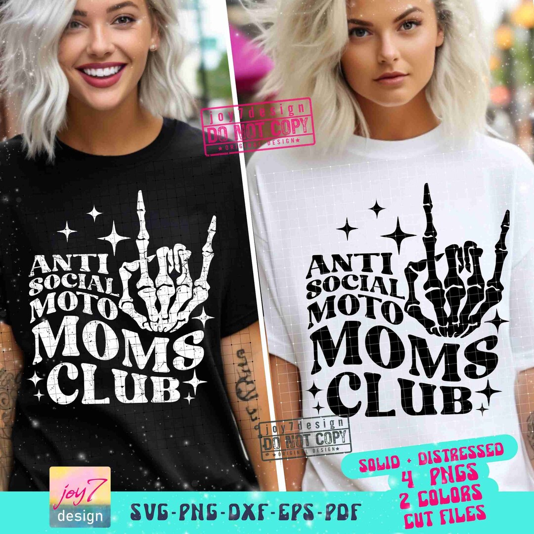 Moto Mom SVG PNG Antisocial Moms Club Racing Mom Svg Skeleton Mom Svg ...