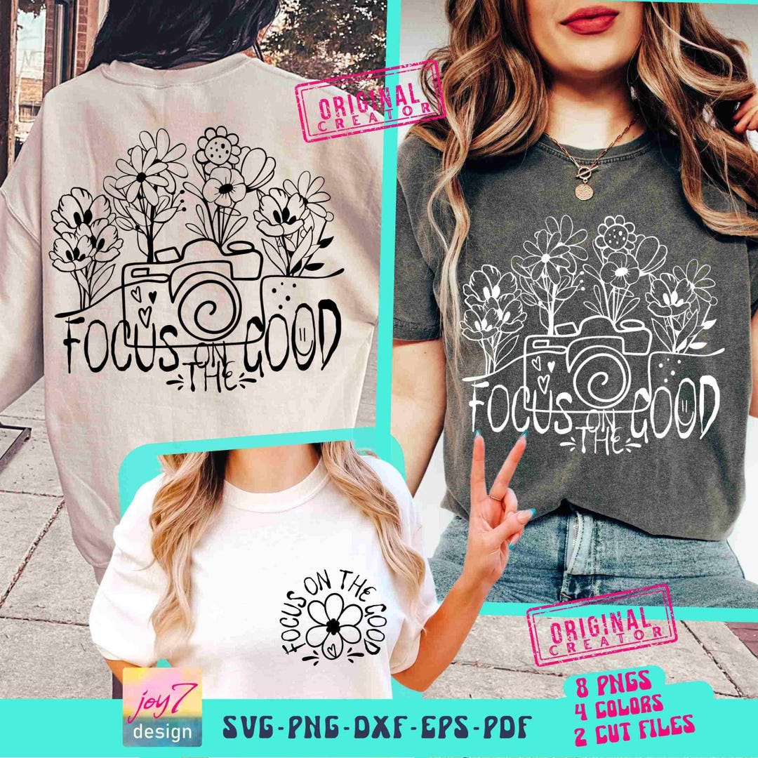 Focus on the Good SVG PNG Positive Aesthetic Boho Positive Quote Boho ...