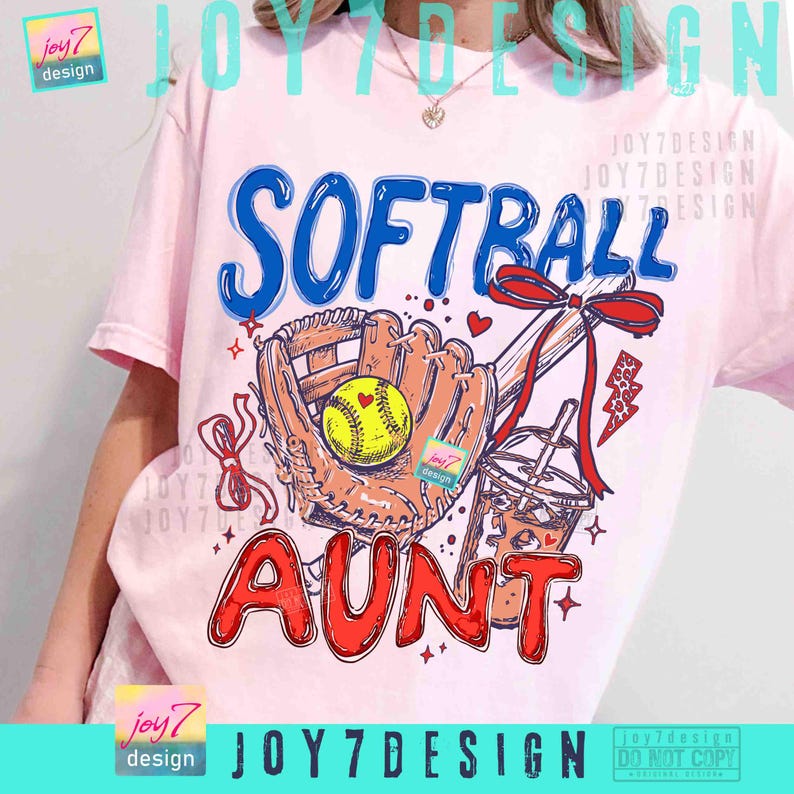 Softball Aunt PNG Trendy Game Day Doodle Baller Auntie Shirt ORIGINAL ...