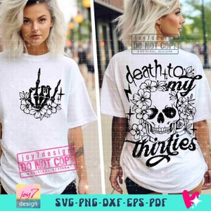 40th Birthday SVG PNG Fortieth Birthday Shirt Svg Death to My Thirties ...