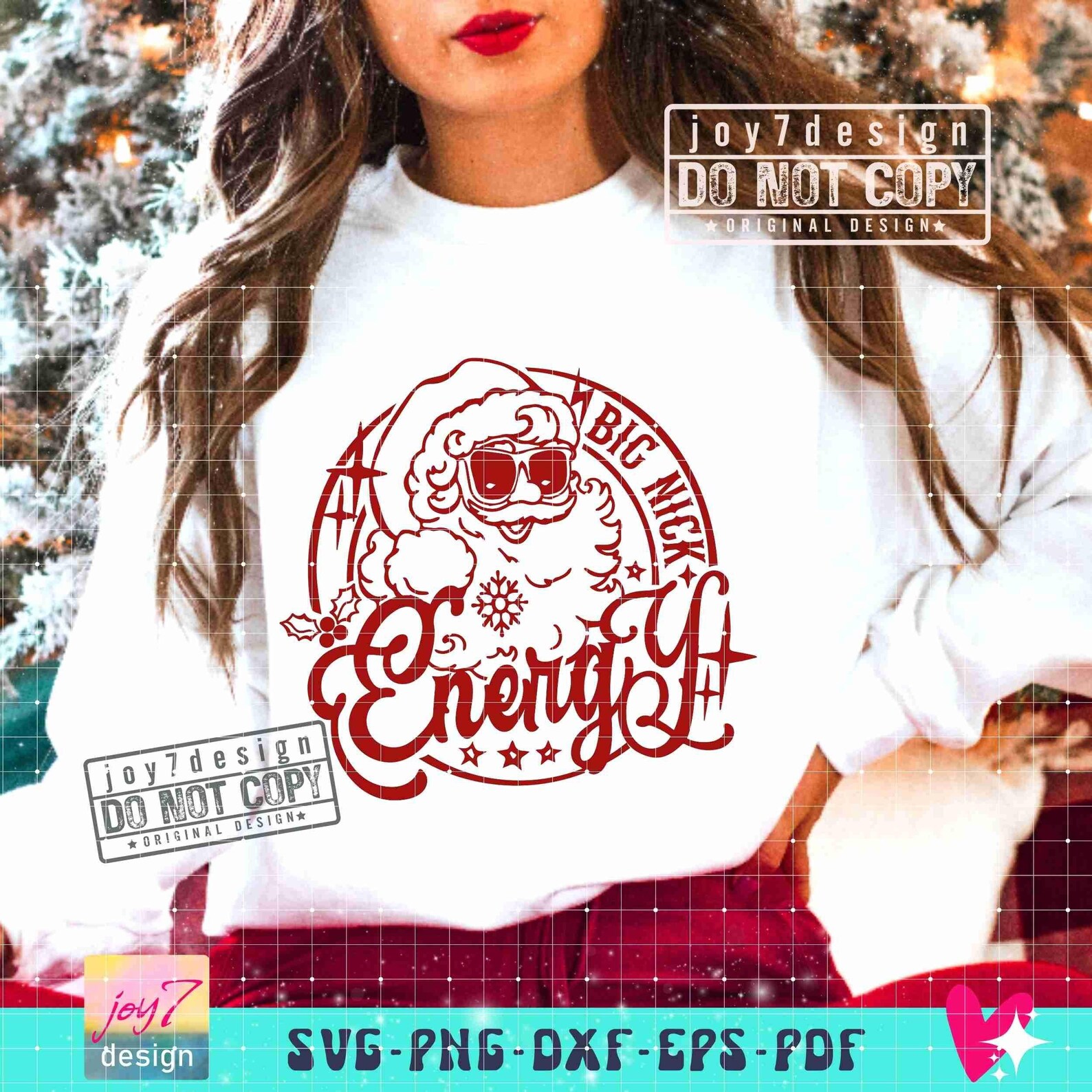 Funny Santa Big Nick Energy SVG PNG Santa With Sunglasses Funny ...