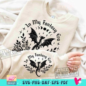 In My Fantasy Era SVG PNG Fantasy Book Png Book Quote Svg Bookish Png ...