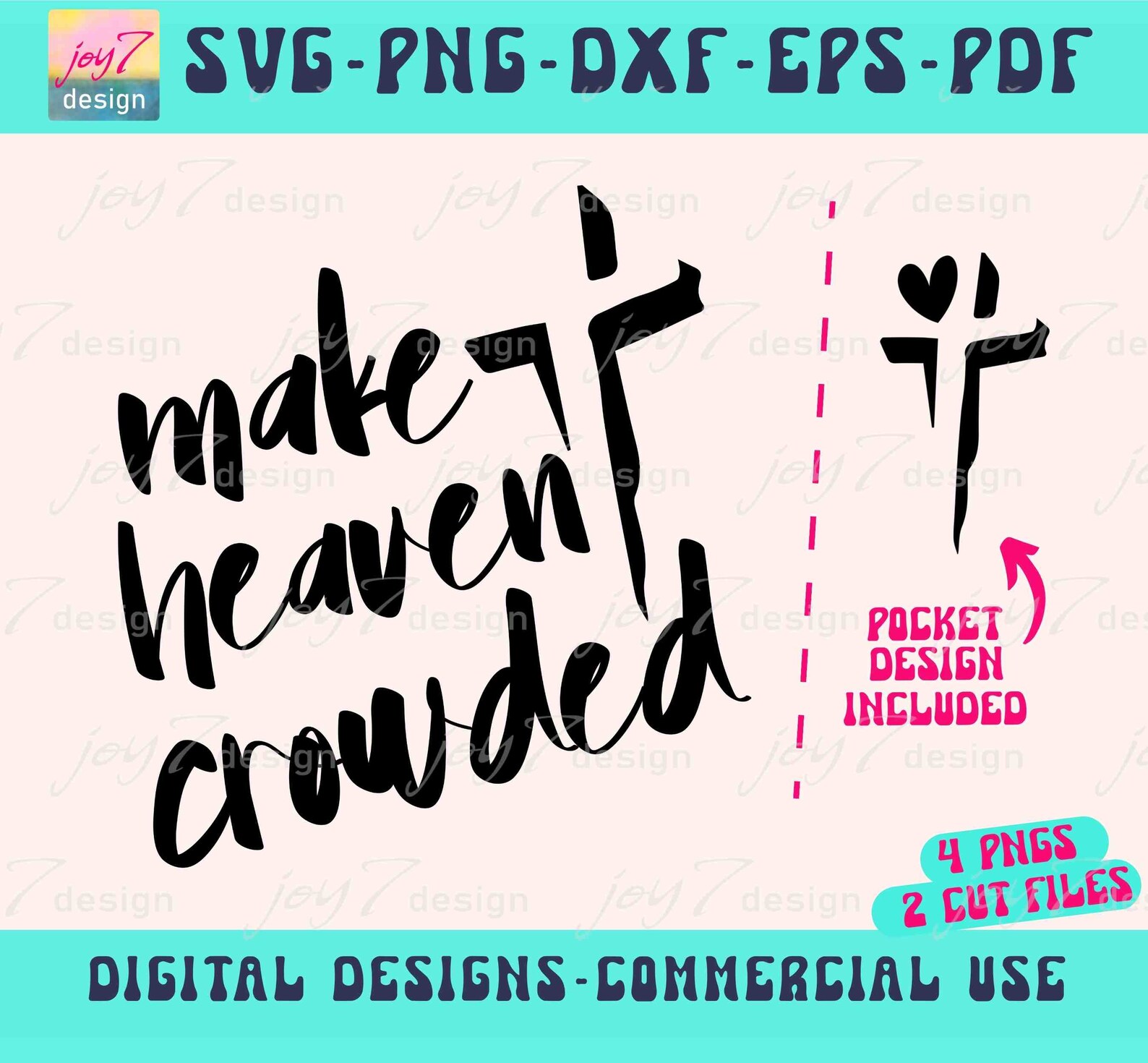 Make Heaven Crowded SVG PNG Faith Svg Scripture Svg Easter - Etsy