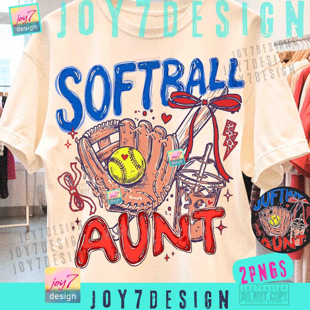 Softball Aunt PNG Trendy Game Day Doodle Baller Auntie Shirt ORIGINAL ...