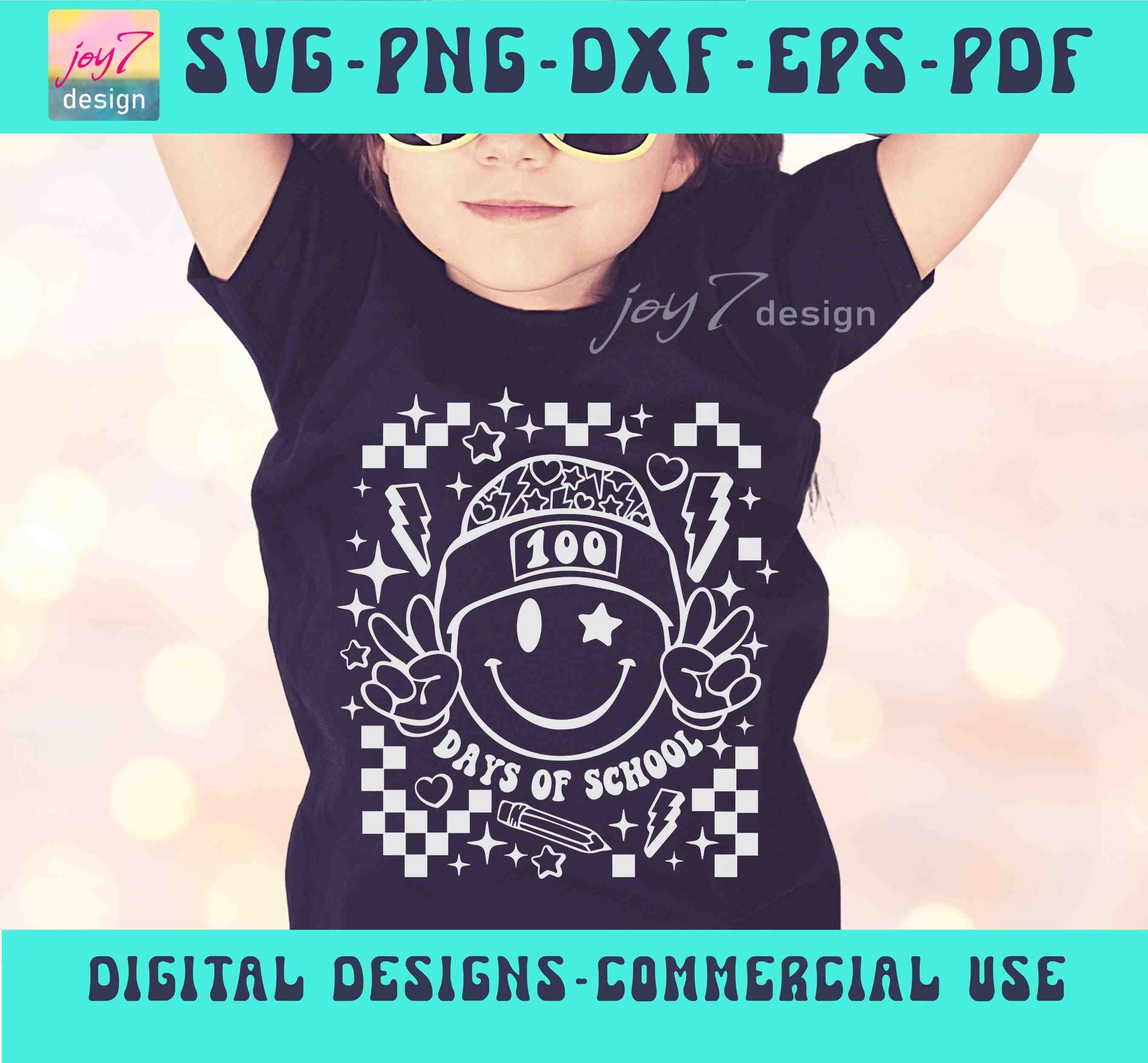 100 Days of School SVG PNG, Groovy 100 Days Shirt Svg, School 100th Day ...