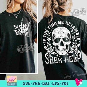 Sarcastic If You Find Me Relatable SVG PNG Snarky Png Adult Humor ...