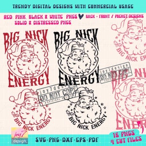 Big Nick Energy SVG PNG Funny Santa Svg Funny Christmas Png - Etsy UK