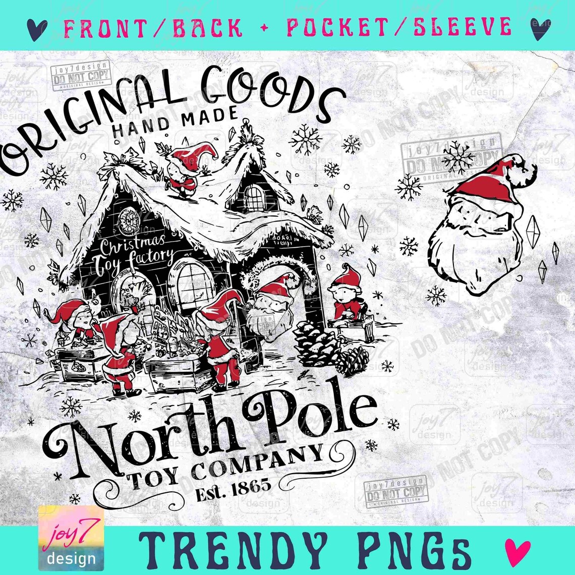 North Pole Toy Company Funny Christmas PNG Cute Santa Christmas Jumper ...