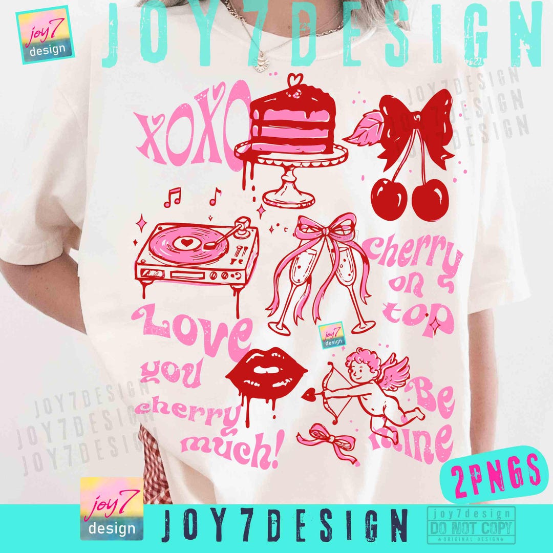 Preppy Valentine Collage XOXO PNG Be Mine Love You Cherry Much Coquette ...