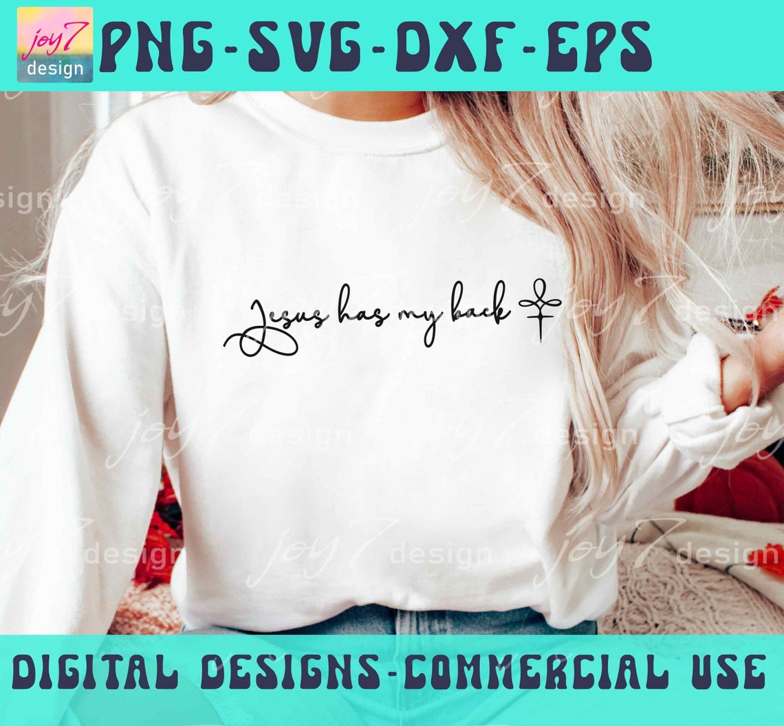 Jesus Has My Back SVG Christian Silhouette Cut File PNG - Etsy Hong Kong