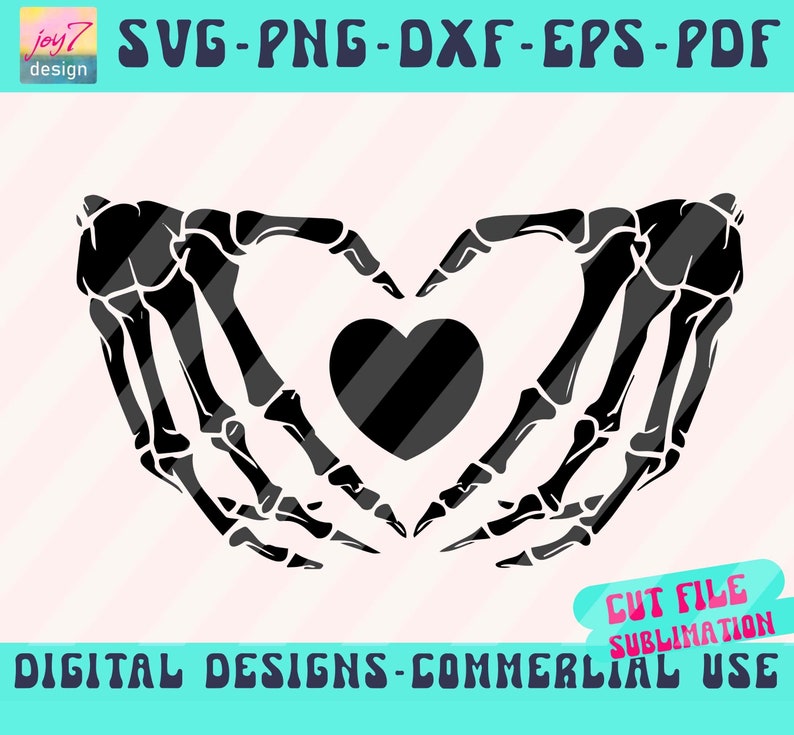 Skeleton Hands Heart Svg Png Pdf Love Svg Skeleton Svg Etsy