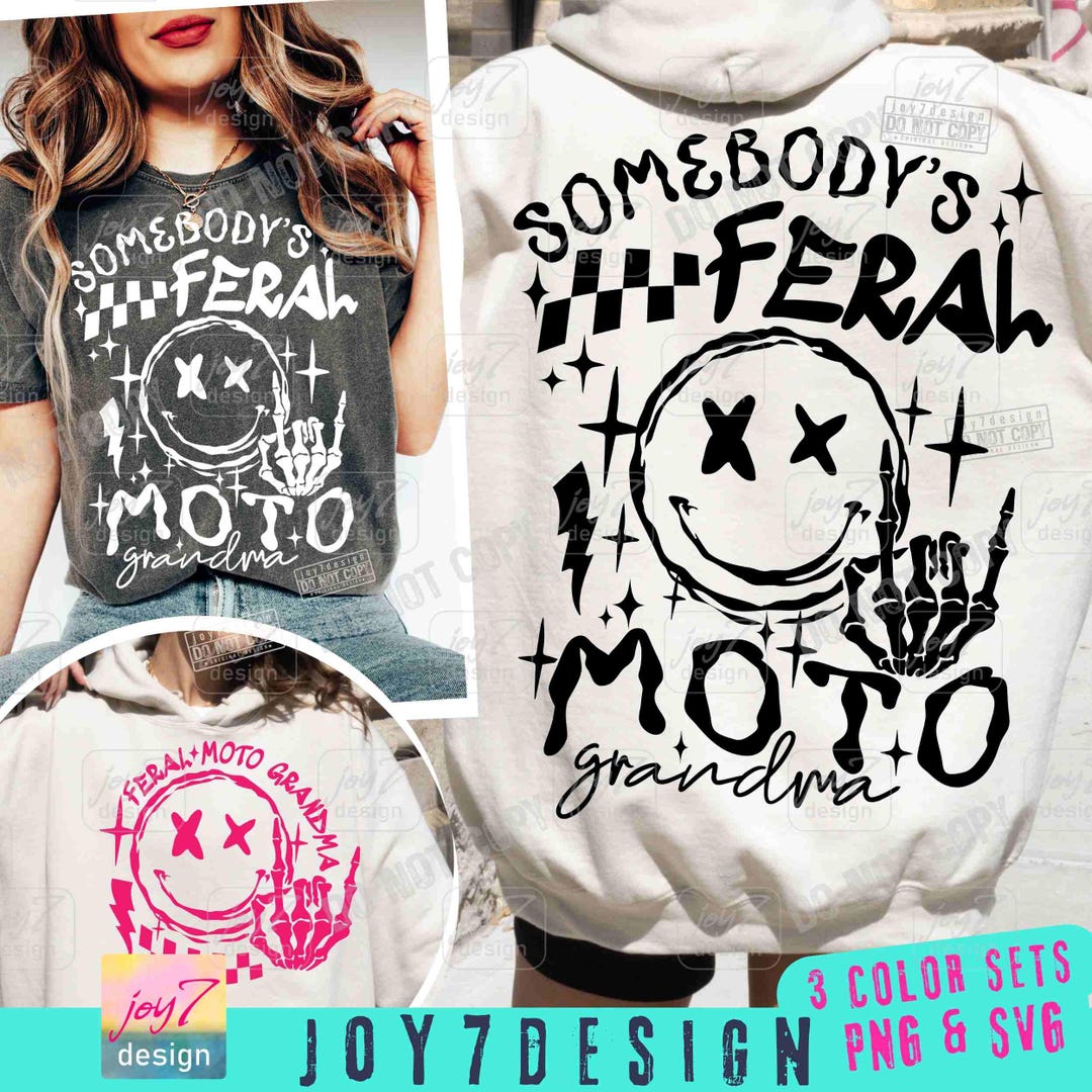 Feral Moto Grandma SVG PNG Racing Grandma Svg Sarcastic Grandma Svg ...