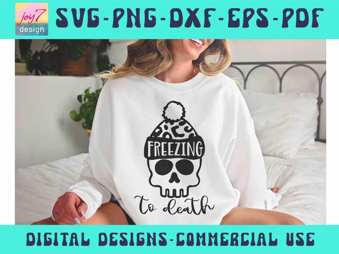 Freezing to Death SVG PNG PDF, Leopard Skull Svg, Christmas Svg, Winter ...