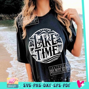 Lake Time SVG PNG Retro Summer Lake Svg Trendy Summer Svg Beach Shirt ...