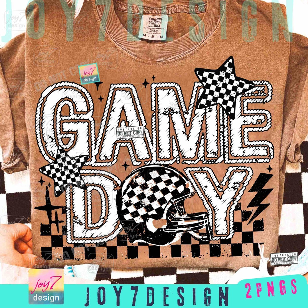 Checkered Game Day Football PNG Trendy Football Retro Game Day Shirt ...