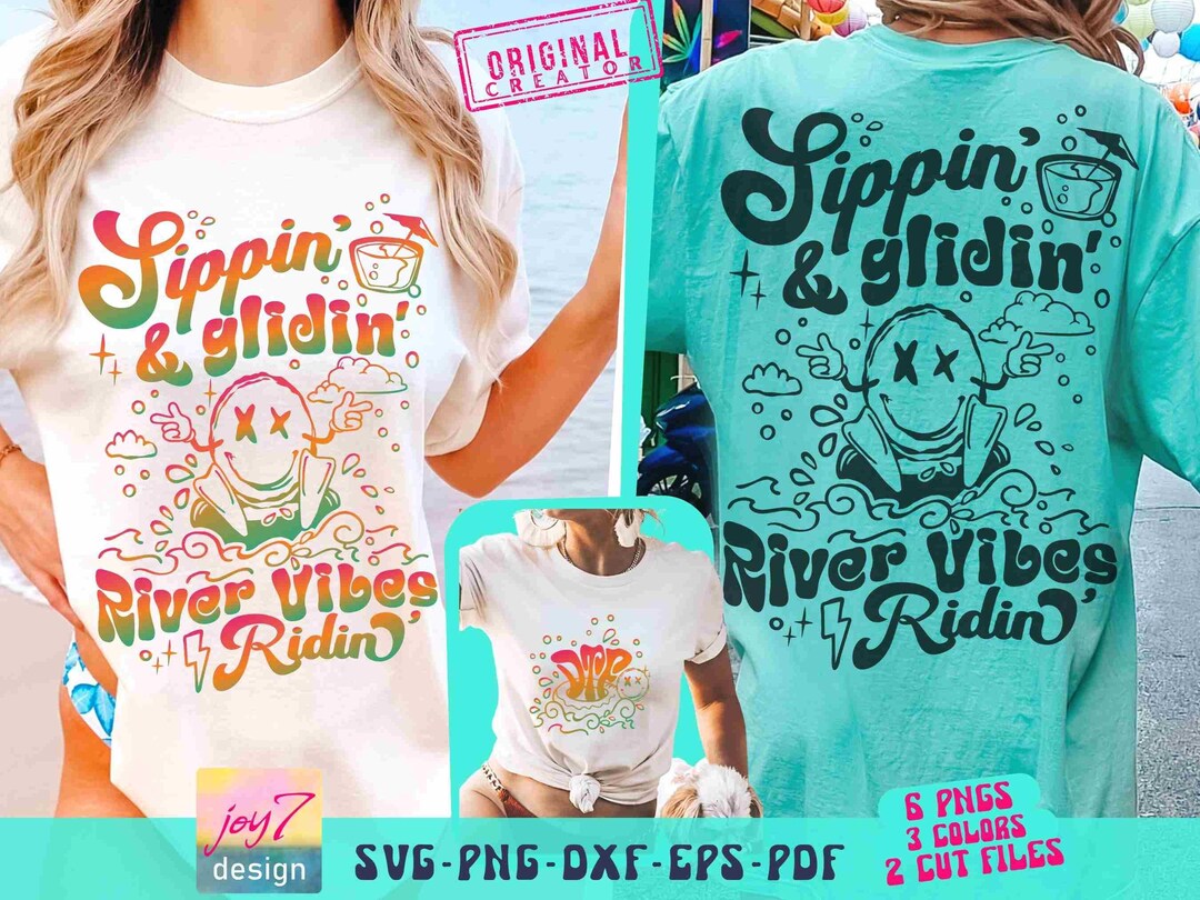 Getting Tipsy Floating River SVG PNG Funny River Shirt Designs River ...