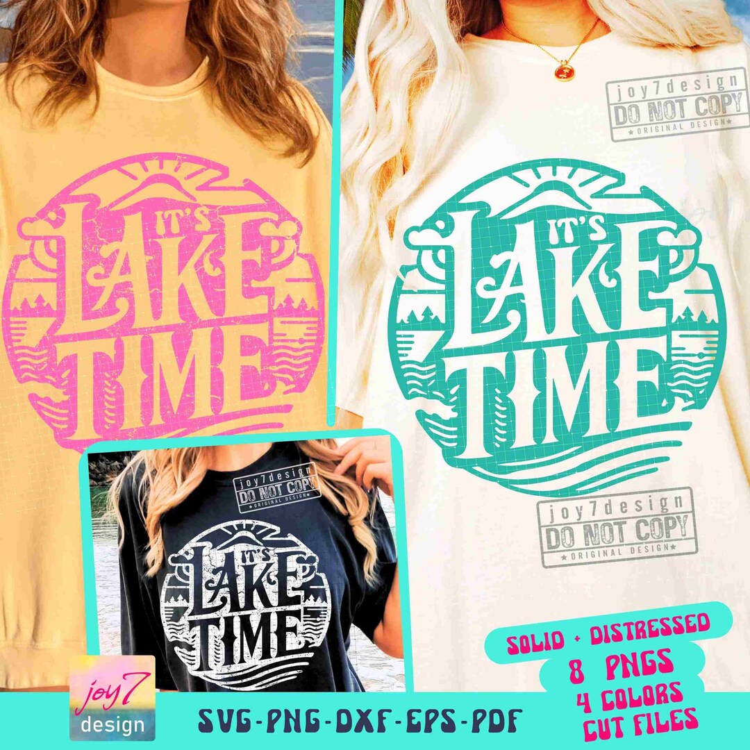 Lake Time SVG PNG Retro Summer Lake Svg Trendy Summer Svg Beach Shirt ...