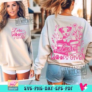 Zero Woofs Given SVG PNG Funny Dog Lover Booktrovert Svg Reading Png ...