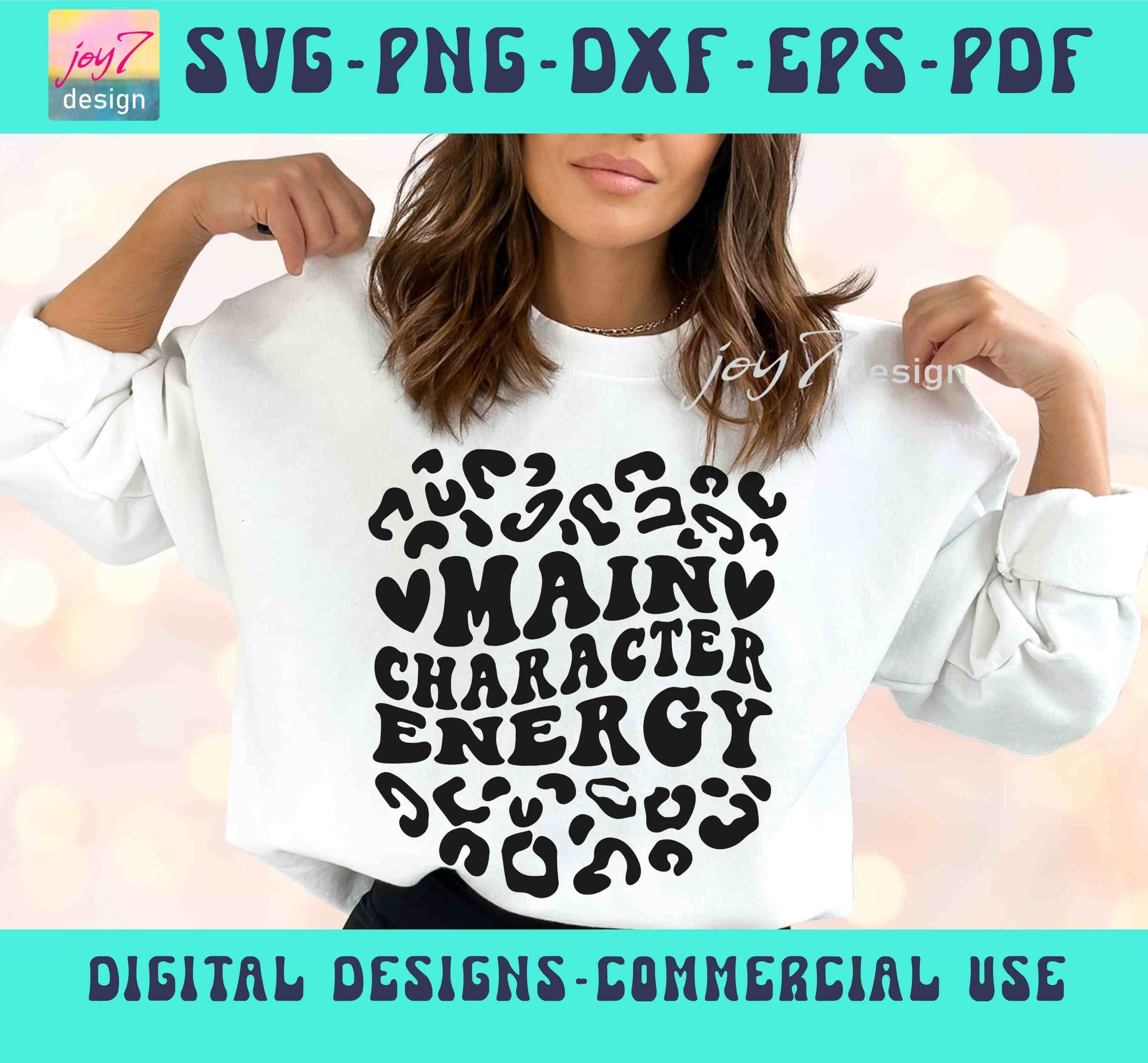 Energy SVG PNG Main Character Energy Anxiety Svg Leopard - Etsy