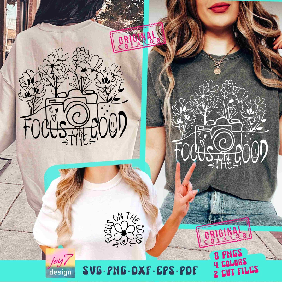 Focus on the Good SVG PNG Positive Aesthetic Boho Positive Quote Boho ...