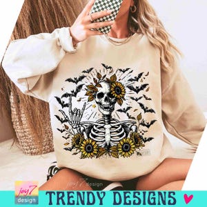 Spooky Skeleton PNG Funny Halloween Skeleton Design Funny Fall Skeleton ...