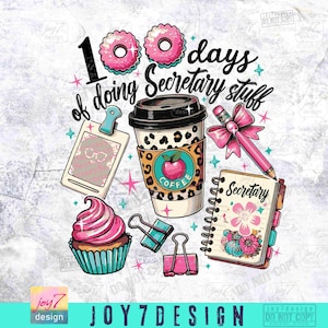 100 Days of Doing Secretary Stuff PNG Retro Secretary Coquette Bow 100 ...