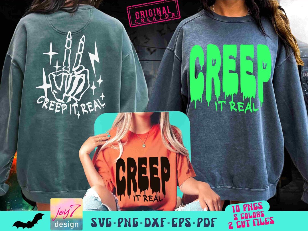 Creep It Real SVG PNG Hand Skeleton Halloween Svg Spooky Season Svg ...
