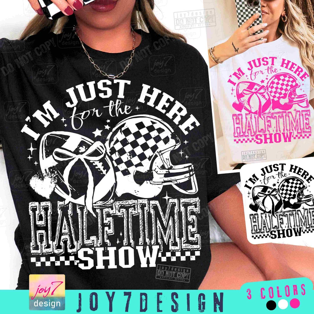 Just Here for the Halftime Show PNG Trendy Football Retro Checkered PNG ...