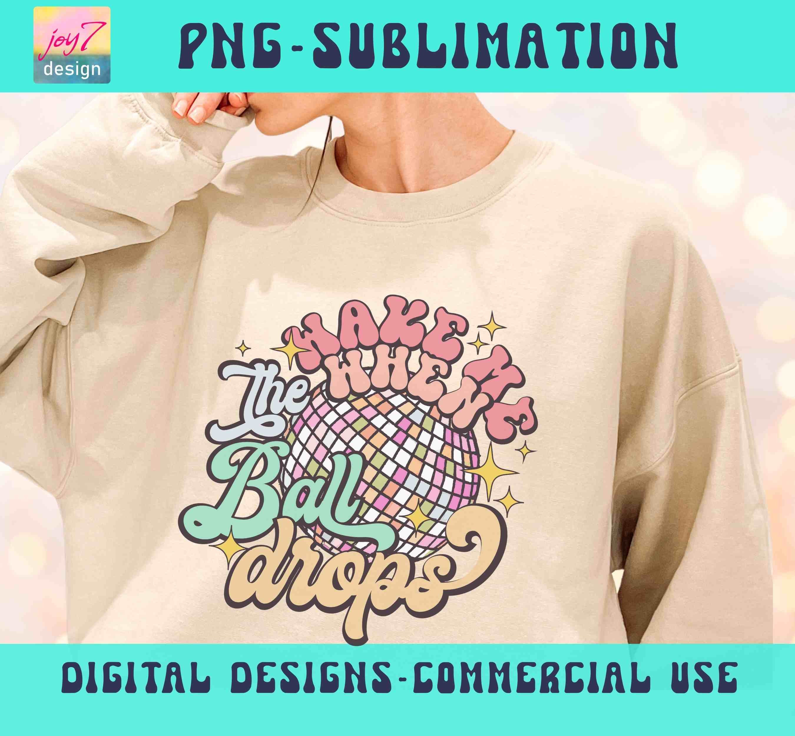 Wake Me When the Ball Drops PNG Retro New Years 2023 Disco - Etsy