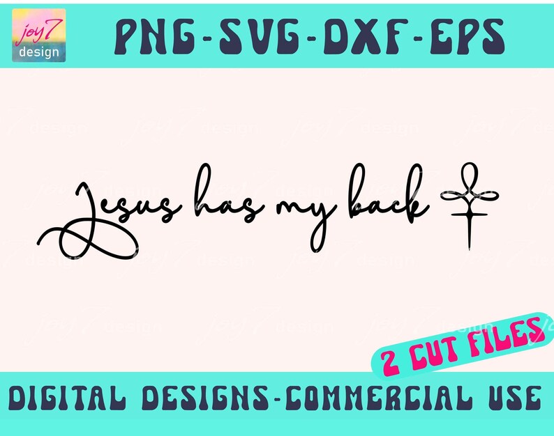 Jesus Has My Back SVG Christian Silhouette Cut File PNG - Etsy