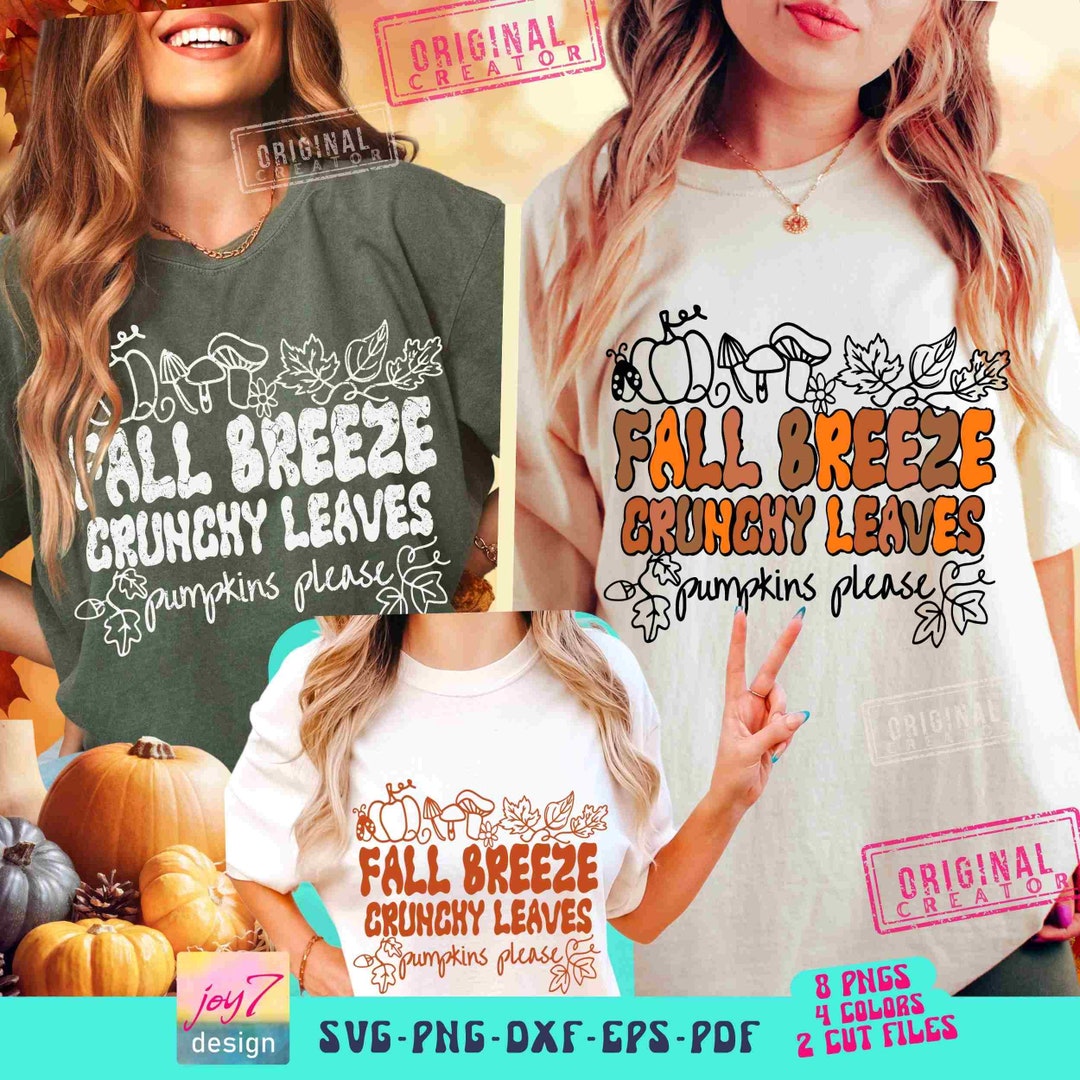 Retro Fall Leaves SVG PNG Fall Shirt Designs Retro Fall Vibes Svg ...