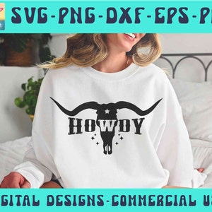Howdy SVG PNG Cut File Howdy Bull Skull Svg Howdy Cow Skull - Etsy Ireland