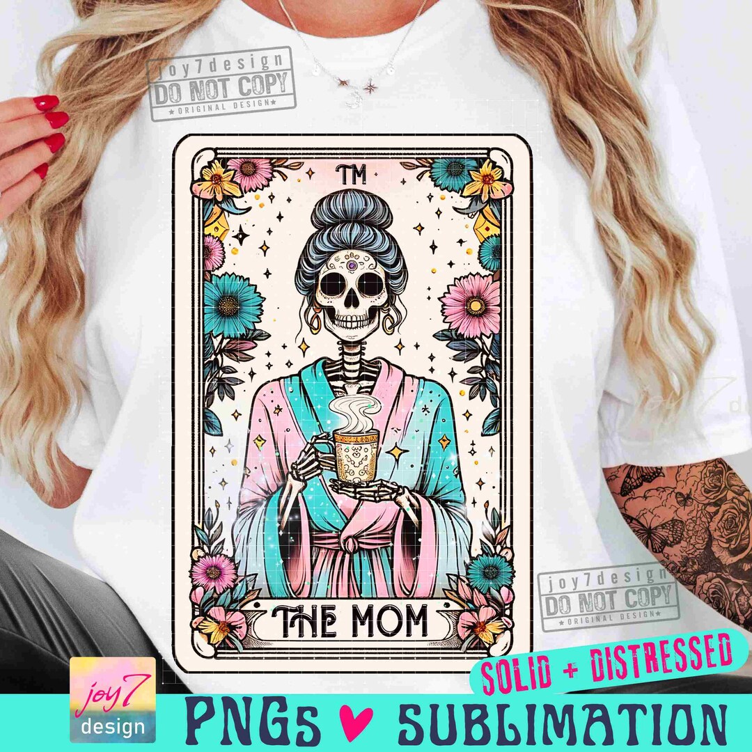 Mom Tarot Card PNG Funny Mom Png Funny Skeleton Tarot Card Png Witchy ...