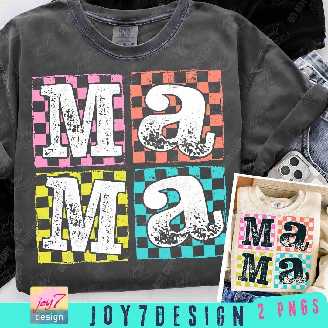 Checkered Mama PNG Retro Mama Png Funny Mom Png Trendy Mama Shirt ...